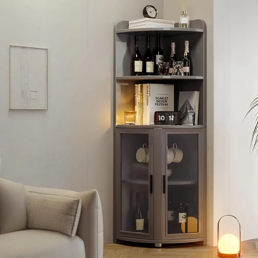 お手入れが簡単で耐荷重が強い：床置き式壁面収納キャビネットの表面は滑らかで、誤って汚れてしまった場合でも、軽く拭くだけできれいに戻ります。省スペース： 90 ° の直角は収納が良く、かさばらず、様々なコーナースペースに適しています。有限的な...