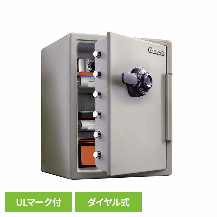 確かな信頼のULマーク付。過酷な米国UL1時間耐火テスト、爆発テストに合格 熱に弱いCD/DVD/USBメモリなどを守るデジタルメディア耐火性能認定品 太く頑丈な複数本のカンヌキと、こじ開け防止機構を備えた蝶番による強堅なつくり 目盛りの位...