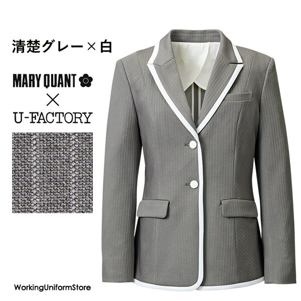 ★清楚な美しさを放つグレーカラーに、純白のアクセントを効かせた、優雅さと凛々しさをたたえた一着で、絵になる佇まいに ★見る角度によってニュアンスが変化する美しいストライプ柄 ★サイドで切り替えたストライプ生地が立体的にスタイルアップ 素材：...