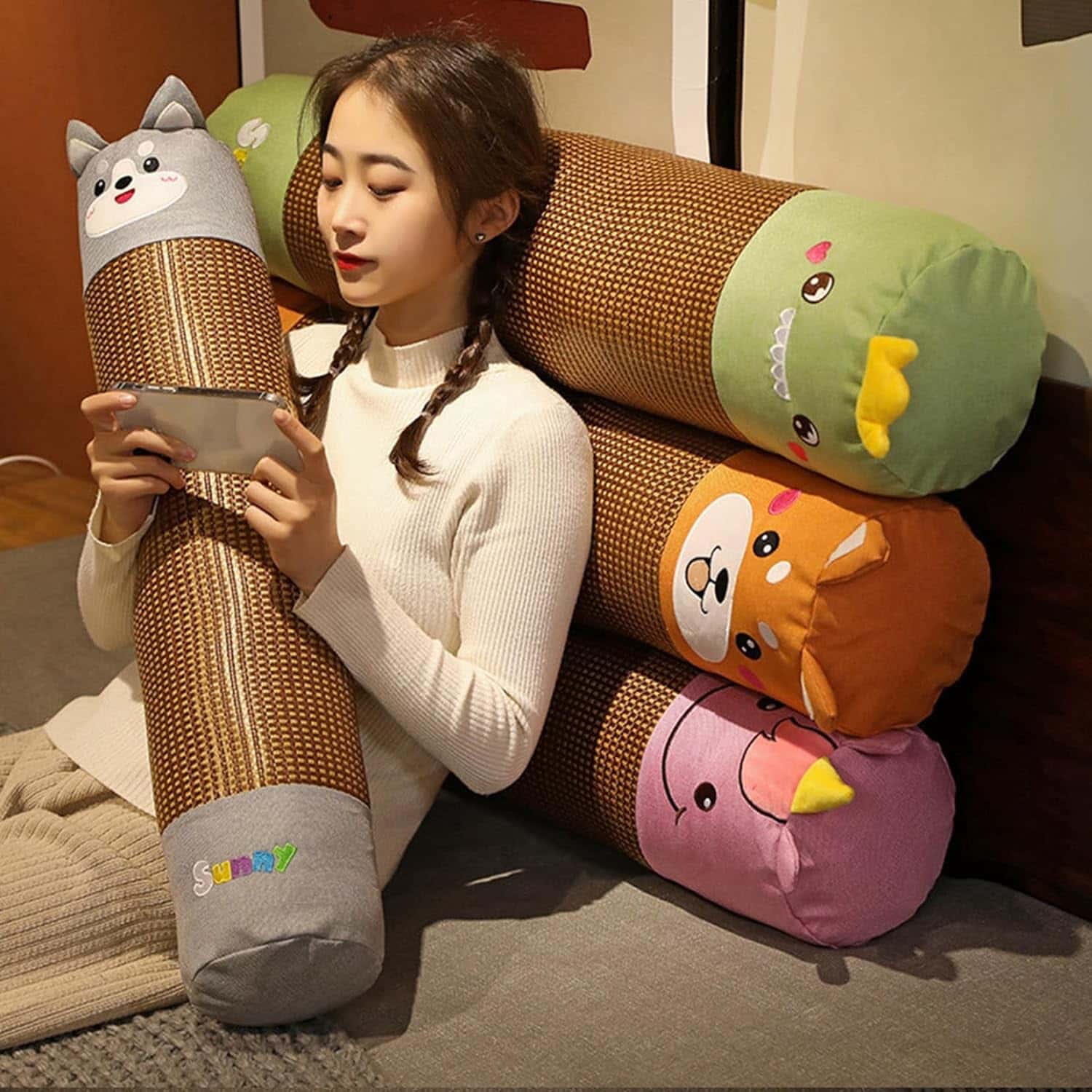 - カラーハスキー犬、ユニコーン、恐竜のデザイン- サイズ: 80cm、100cm、120cm- シンプルなロングタイプで、抱きやすく、気持ちの良いクッション- もちもちふわふわで癒される体験、抱きついたり肘置きに使用可能- カバーが洗濯可...