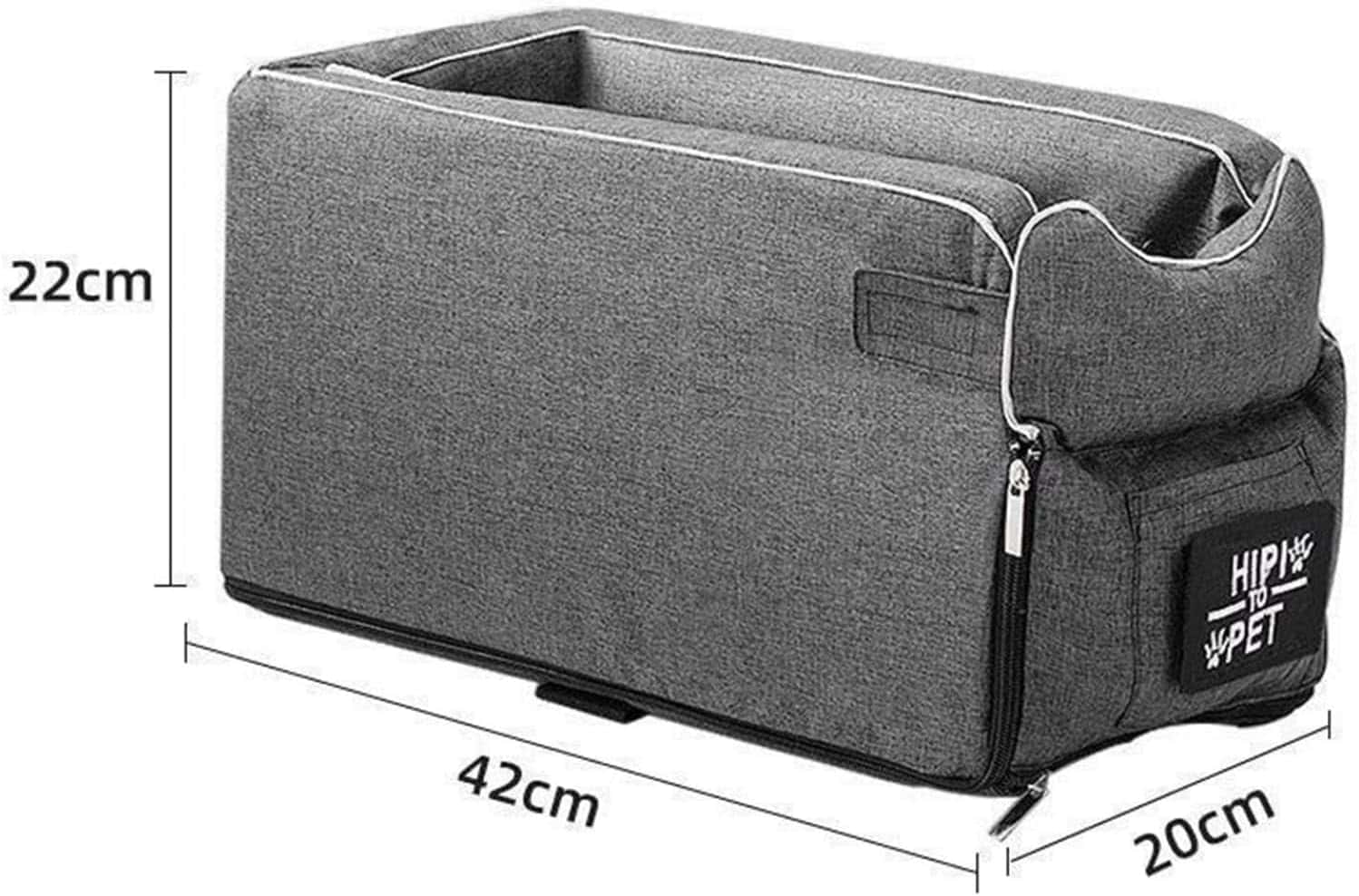 - カラー: 灰色 - サイズ: 42*20*22cm - 2 in 1機能: 移動中はカーシート、展開時はペットベッドとして使用可能。 - 取り付け: 簡単に取り付け可能。スポンジとPPコットンを使用。手洗い、洗濯機利用、ドライクリーニン...