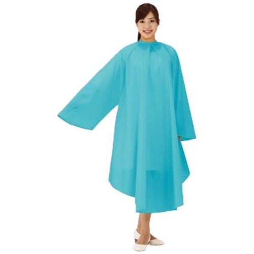 (カトレア) 散髪ケープ ブルー 水やパーマ液の浸透を許さない防水加工 ■ソフトなナイロン素材を使用したゆったりサイズのカット&パーマ用袖付クロス。 ■人気のカラーを色数豊富に揃えていますのでお好みの色が見つかります。 ■袖丈が80cmあり...