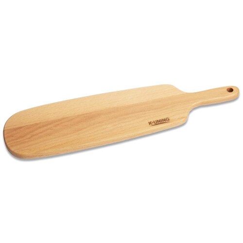 K-UNING木製取っ手付きトレー 巻すし皿 寿司プレート ピクニック アウトドア 軽量 盛りつけ台 キッチン用細長 トレー お寿司・巻寿司や、パンやちょっとした果物など多目的に使用でき、トレーとして使用でき、安心・安全です。 質感がよく見...