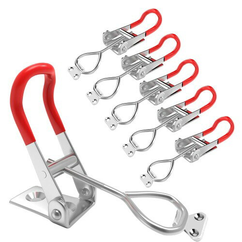 6Set 調整可能なトグルクランプ (GH-4001),ツールボックス,ドア,ボックス,トランク,トラクターカバー,スモークカバー,木工器具,クイックリリースプルロックに適した容量を保持する100KG。 【主なQarameters】: ベア...