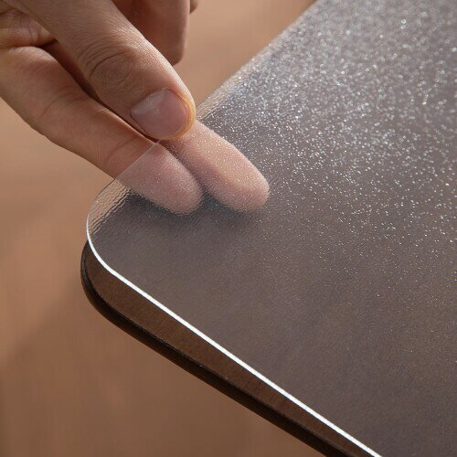 テーブルクロス 透明 エンボス加工 45x90cm 厚さ1.5mm PVC製 テーブルマット クリア ビニール テーブルカバー 長方形 デスクマット 汚れ防止・防塵・防水・耐久・耐熱 カスタマイズ可能 テーブルクロス エンボス加工:裏面に細...