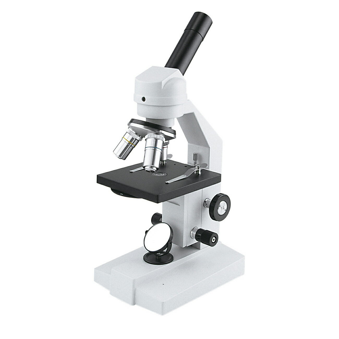 ●反射鏡・LED照明装置搭載、リーズナブルな価格の顕微鏡 ＜仕様＞ 商品コード：D21-4529 型式名：KSII-400N 総合倍率：40×〜400× 接眼レンズ：WF10×（視野数18） 対物レンズ：4×、10×、S40× 鏡筒形式：4...