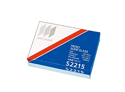 ●スライドグラスの一端にスリ加工を行い、文字を記入できるタイプのスライドグラスです。 ●染色液や薬品に浸しても文字が消えません。 ＜仕様＞ 脱脂洗浄：処理済 フロスト面：15×26mm 大きさ：76×26mm 入数：100枚 種類 水縁磨フロスト