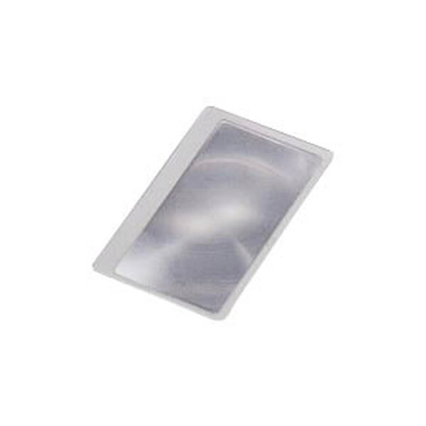 ●軽くて割れないプラスチック製のシート状レンズです。 ●片面に浅い溝を彫るフレンネル加工によりレンズを軽くし、高分解、広視野を実現しました。 ＜仕様＞ 大きさ：55×85mm 入数：10