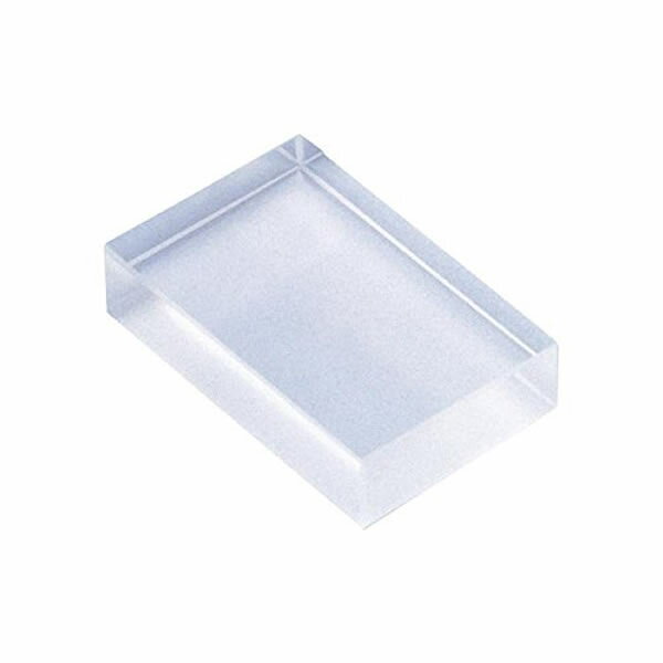 ●光の屈折実験用 ＜仕様＞ 品名：直方ガラス 大きさ：40×70×15mm 規格：光学ガラス製　底面スリ加工 入数：1