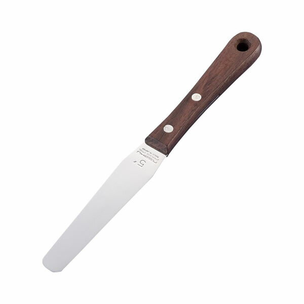 ●軟膏などの塗布に便利で使いやすいヘラです。 ＜仕様＞ コード：ケニス　3-345-0891 型式：M ヘラ幅×全長：25×245mm 材質：ステンレス　木柄 入数：1
