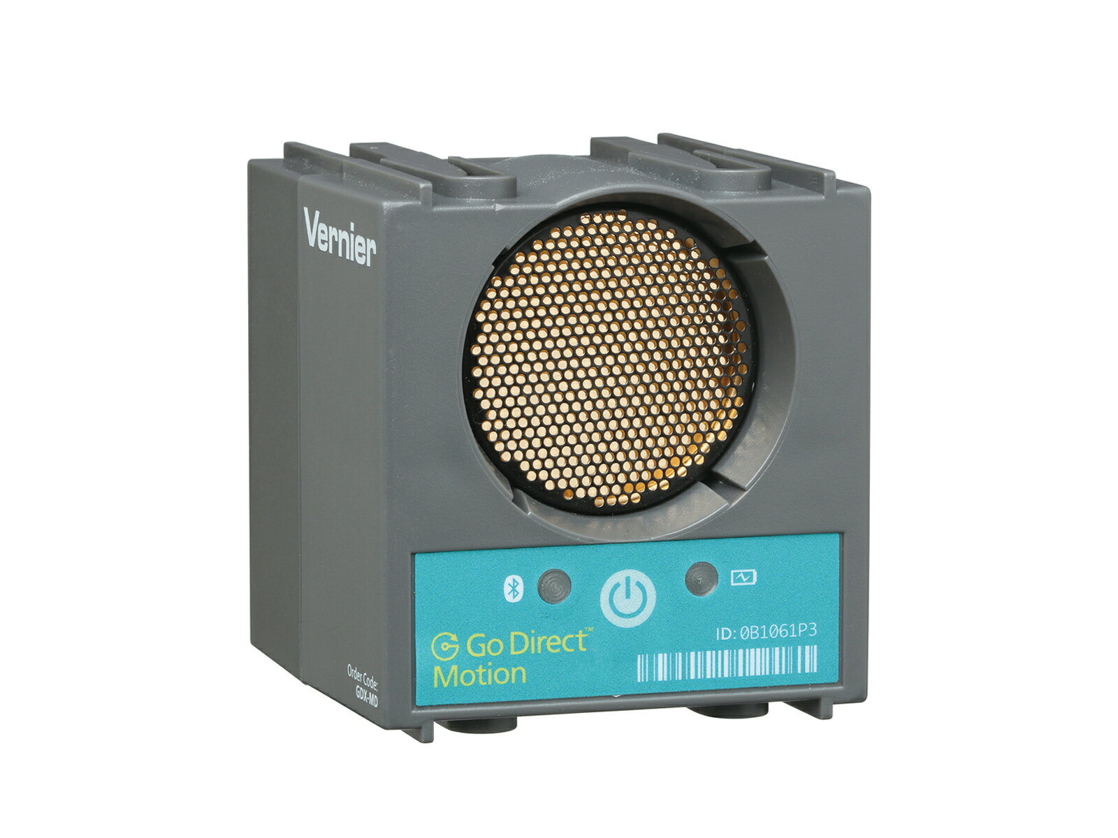 ●力学実験システム Go Direct用モーションセンサー ●距離を測るセンサーです。 ＜仕様＞ 商品コード：E31-8200-05 型式名：GDX-MD 対象教科：物理 測定範囲：15cm〜3.5m 最小表示：1mm 入数：1