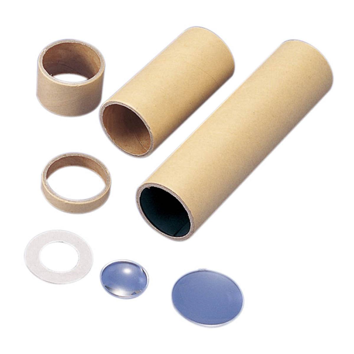 ケプラー式望遠鏡を作ろう！ ●凸レンズ2枚を使って簡単に望遠鏡が作れる組立キットです。 ●付属の紙筒にレンズを接着し外側を紙で巻くだけでスライド焦点調節で倒立像が見られるケプラー式望遠鏡が作れます。 ＜仕様＞ 型式：BK レンズ：プラスチッ...