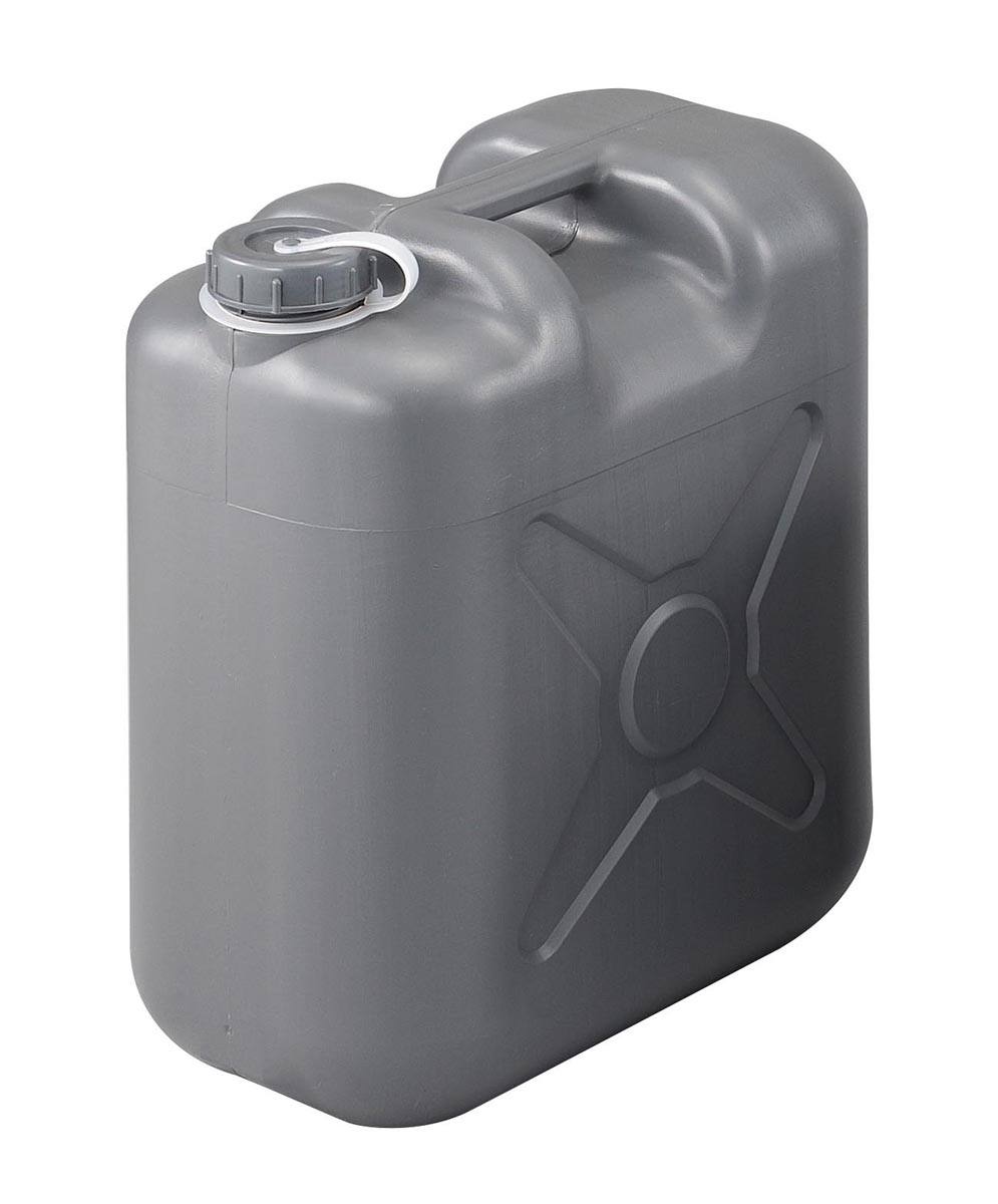 ●光線透過の少ないグレー色で、光線に敏感な薬品の保存に適しています。 ＜仕様＞ 材質：本体/HDPE　蓋/PE　中栓/LDPE 容量：20L 外寸：206×360×410mm 口内径：50mm 入数：1