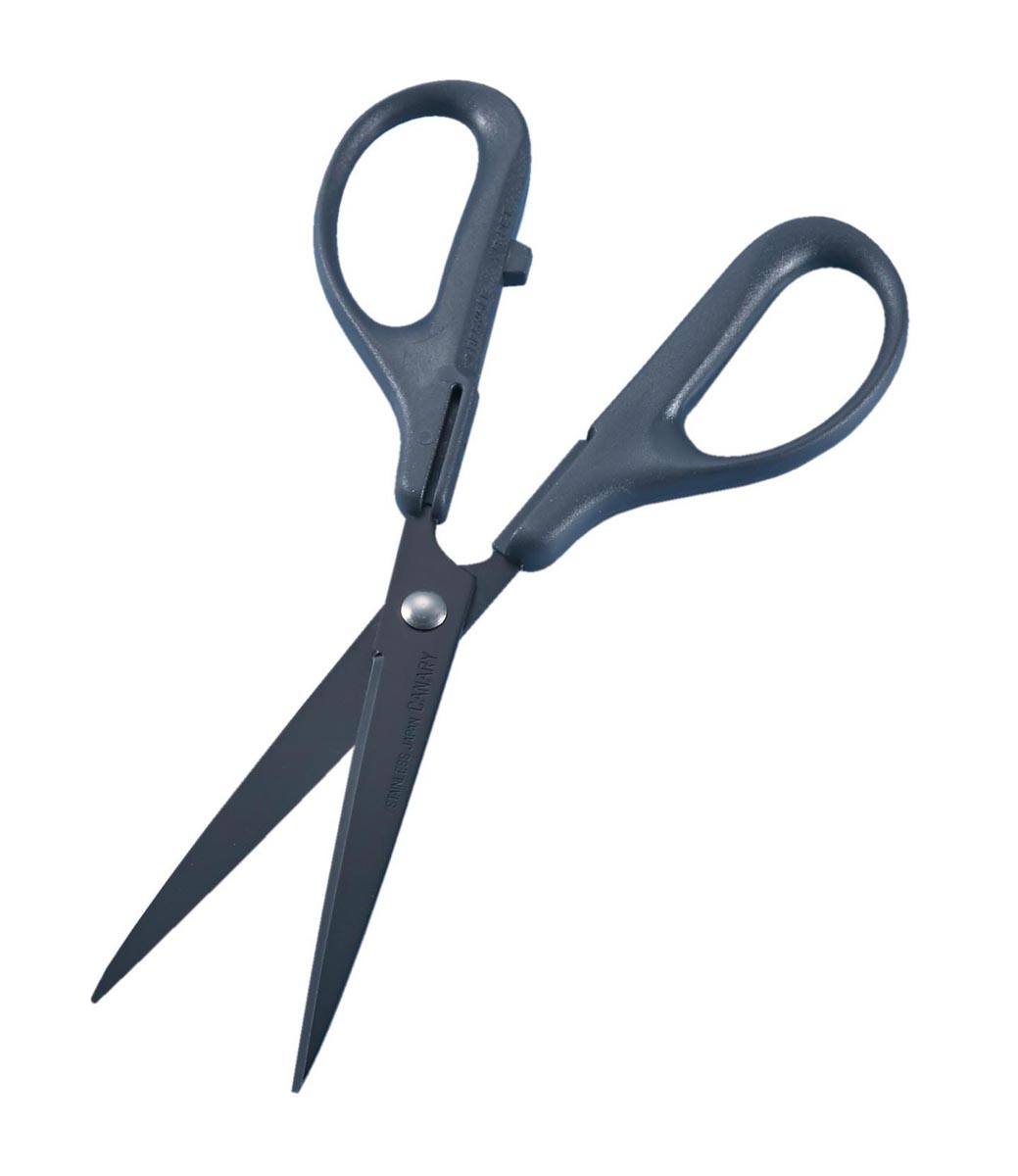 ●刃にフッ素コーティングを施していますので、のりの付いた紙や粘着テープ等を切ってもベトつきません。 ●ハンドル部には使用済みの再生PET樹脂を使用しており、分別廃棄が可能です。 ＜仕様＞ 全長：160mm 刃長：60mm 材質：刃部 ステン...