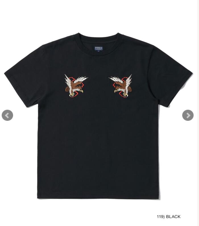 SUKA T-SHIRT EMBROIDERED “EAGLE” TAILOR TOYO。 やや肉厚でしっかりとしたテーラー東洋オリジナルボディを使用。 一枚で着用するのはもちろんのこと、ベストやスカジャンなどのインナーにといろいろなアイテ...