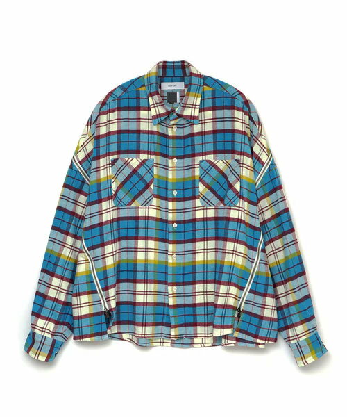 【FACETASM / CHECK ZIPPER SHIRT】 オリジナルチェック柄のネル素材を使用。 表側のみに起毛加工を施しているため、袖をまくった際などに素材感のコントラストが際立つのが特徴です。 デザインはFACETASM定番のZI...
