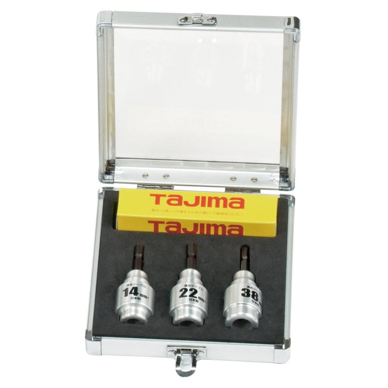 タジマ(Tajima) ビニール絶縁電線用皮剥き ソケット型CV線ストリッパー ムキソケ 固定式 14・22・38セット 600V CV線(CV単芯、CVT用) DK-MS3SSET品名:固定式セット/14・22・38セットセット品(種類)...