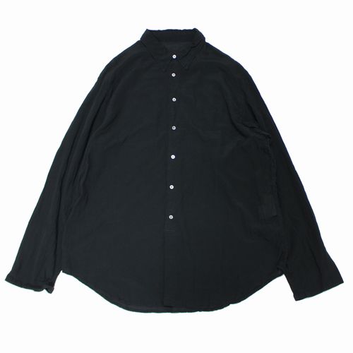 サイズ: 表記2-肩幅51cm、身幅61cm、着丈80cm、袖丈64cm カラー: ブラック コンディション: Bランク 素材: 綿62% 絹38% コメント: barbellobject バーベルオブジェクト 25SS film po フ...