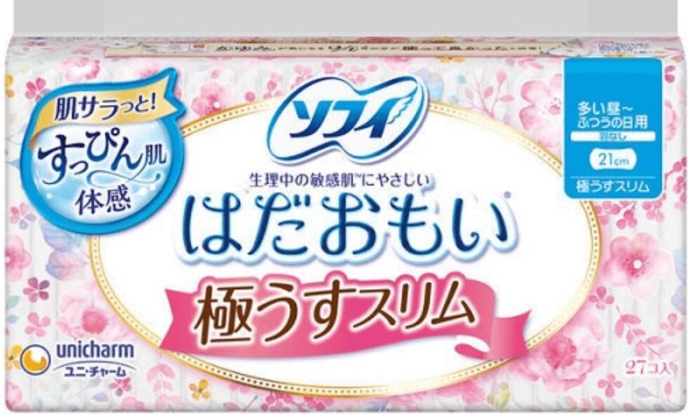 ソフィ はだおもい 極うすスリム 多い昼〜ふつうの日用 21cm 羽なし ( 27枚 )ソフィ はだおもい 極うすスリム 多い昼〜ふつうの日用 21cm 羽なし ( 27枚 )