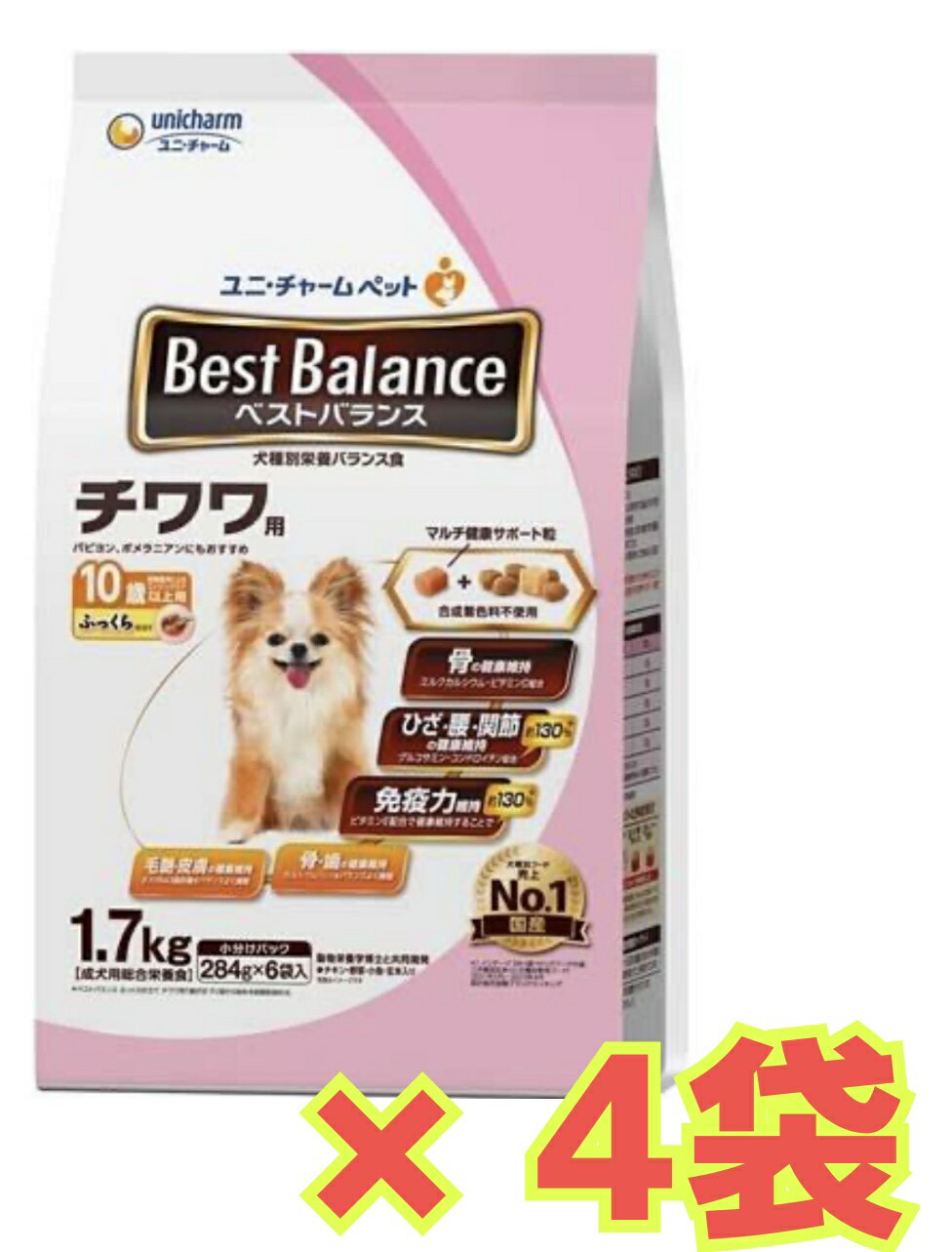 【ベストバランス チワワ用 10歳以上用 ふっくらの商品詳細】 ●10歳以上のチワワに合わせた専用粒サイズ設計 ●骨、ひざ・腰・関節の健康維持のために、ミルクカルシウム・ビタミンDを配合、 グルコサミン・コンドロイチンを強化 ●消化性に配慮...