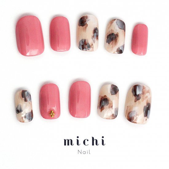 [商品説明]大人カワイイ「ホワイトべっ甲」と攻めの「モードピンク」をいっぺんに♪ワンランク上の最旬ネイルをお楽しみください！