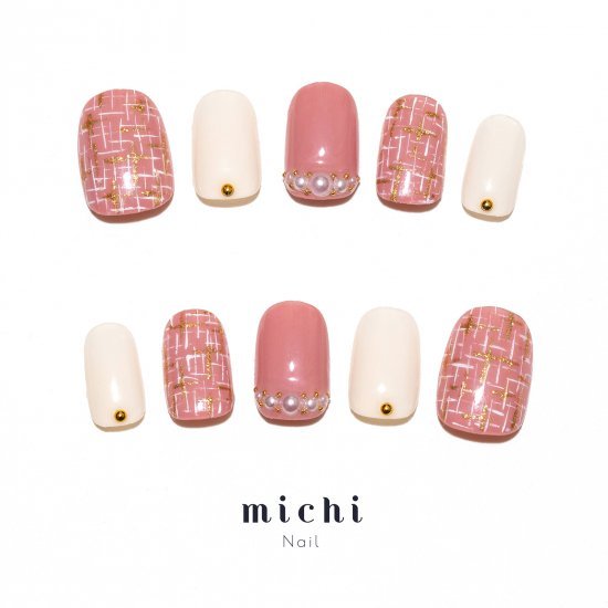 [商品説明]秋冬にオススメのくすみピンクです。人気のツイードデザインでお洒落なデザインです。