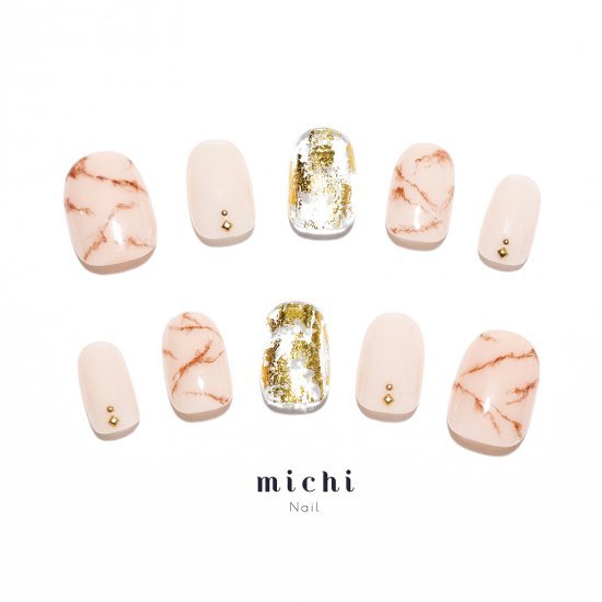 [商品説明]オールシーズン使える大理石アートのネイルです。
