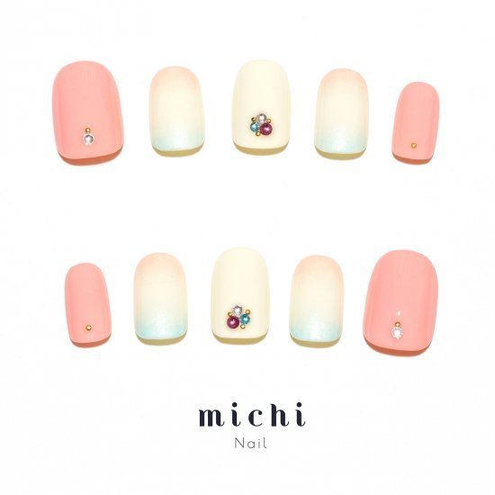 [商品説明]パール系のピンクとブルーのうっすらグラデーションがポイントです。