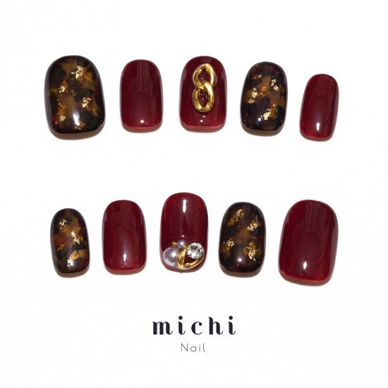 [商品説明]深みのある珍しいデザインのべっ甲×ボルドーというクールなデザインに仕上げました！