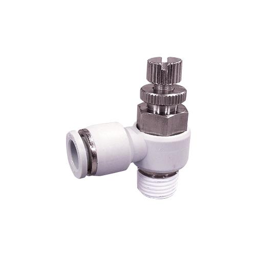 【仕様】●流体:空気(その他の気体または液体は適用外)●使用圧力範囲:0〜0.9MPa●温度範囲:0〜60℃●適用チューブ材質:ポリウレタン及びナイロン詳細情報・スペックサイズ：4-M5適用チューブ外径φD：4ねじ(R・M)：M5×0.8C...