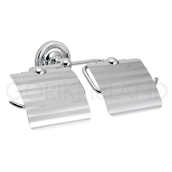 ≪ブラス トイレ用品 インテリア ポリッシュドブラス/PBシリーズ ゴーリキアイランド ネジ付 壁 ペーパーホルダー 2個用 トイレTPH PB W CR≫貝殻のような波打ったデザインのカバーがついたトイレットペーパーホルダー2連組です。ペ...