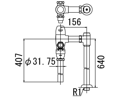 一般地/寒冷地：一般地・節水形配管サイズ：吐水タイプ：吐水口長さ：水栓取付穴：排水栓方式：備考：CF-510U型、洗浄水量10-15L便器用、C-5U・C-5R・C-5RT・C-35など、芯間156mm、押ボタン式 上記シャワートイレ用分岐...