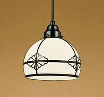 高演色LED 白熱灯器具100W相当 OP252606LR 電球色 消費電力7.2W Ra94 【和風V】 ●LED電球一般形 7.2W(E26) No.295AL ●(黒色メタリック)●ガラス(乳白) ●コード収納フレンジ付 ●巾φ210...