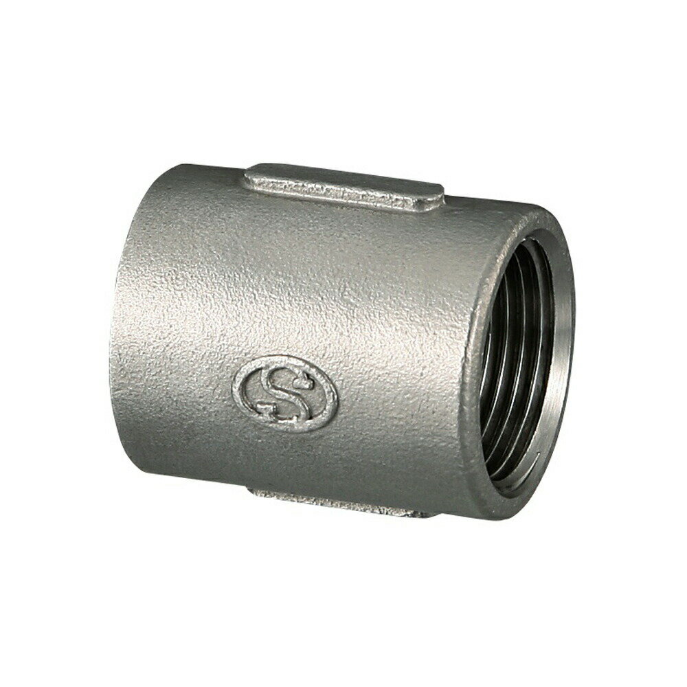 ・テーパめねじ（Rcねじ）。・配管の延長に使用します。・リブ付です。 商品詳細 ●材質・ ステンレス（SCS13A）●仕様・使用流体：冷温水・油・エアー・蒸気・ガス（可燃性・毒性以外）・使用温度範囲（最高許容圧力）　−20〜40℃（2.00...