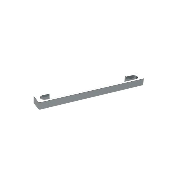 トレンドを追いかけないシンプルなフォルムが落ち着いた雰囲気を作り出します。浴室使用可。製品サイズL450mm色・仕上げブラケット：クロムメッキ、バー：研磨材質ブラケット：亜鉛ダイキャスト、バー：ステンレス