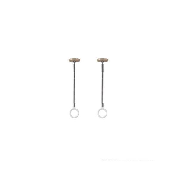 特長洗面所や居間、廊下等の天井空間を有効に活用できます。2本取り付ければ物干竿も使用できます。ポールの着脱はワンタッチで、必要な時だけ取付けできます。高さ調節が可能で、ポール根元のバネにより過荷重を吸収します。全長 320/410mm（2段...