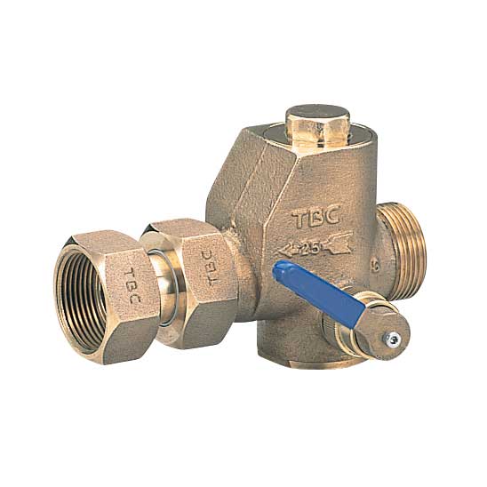 レバーハンドルの重力式逆止弁付ボール式止水栓です。商品コード25903211品番25X20 JEL-L*商品名逆止弁付ボール止水栓 左 水検呼び径(mm)25×20価格(円)25850重量(g)1810規格日本水道協会認証登録番号(E-35...