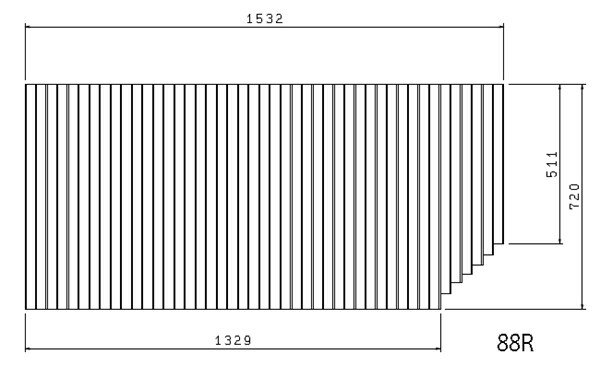 トクラスバスルーム用巻きフタ浴室サイズ：1616、1618、1621、1818仕様：R寸法：W1532mm×D720mm材質：樹脂(PP)色 ：ホワイト※2017年11月より仕様変更しております。 段カットで構成された製品形状となりました。...