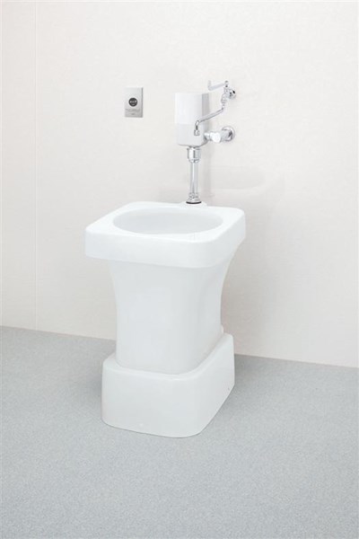 この商品のメーカーへのお問い合わせはコチラ　→　掃除口付床置床排水汚物流しシリーズ名：パブリック用流し