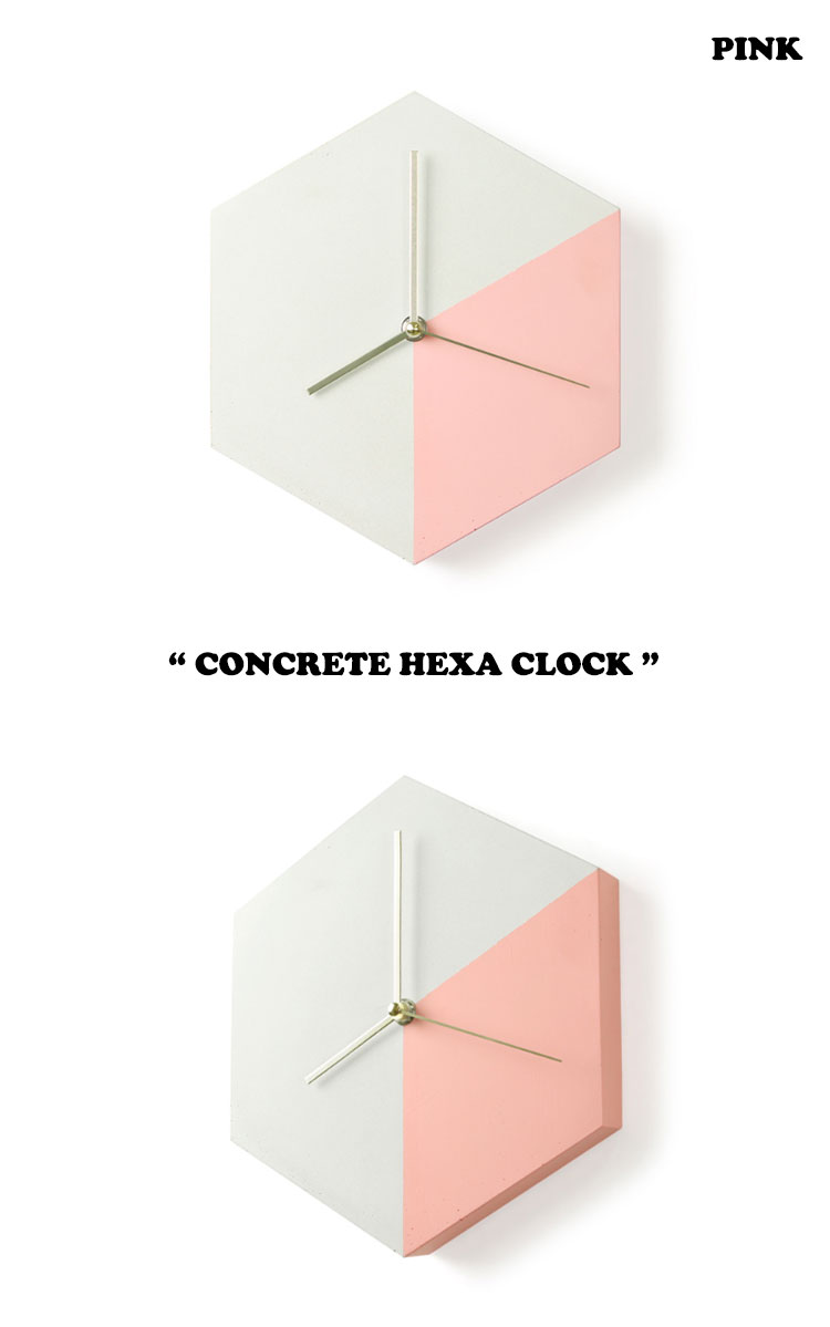 ウッドスタジオアルプ 掛け時計 正規販売店 WOOD STUDIO ALP CONCRETE HEXA CLOCK コンクリート ヘキサ ...