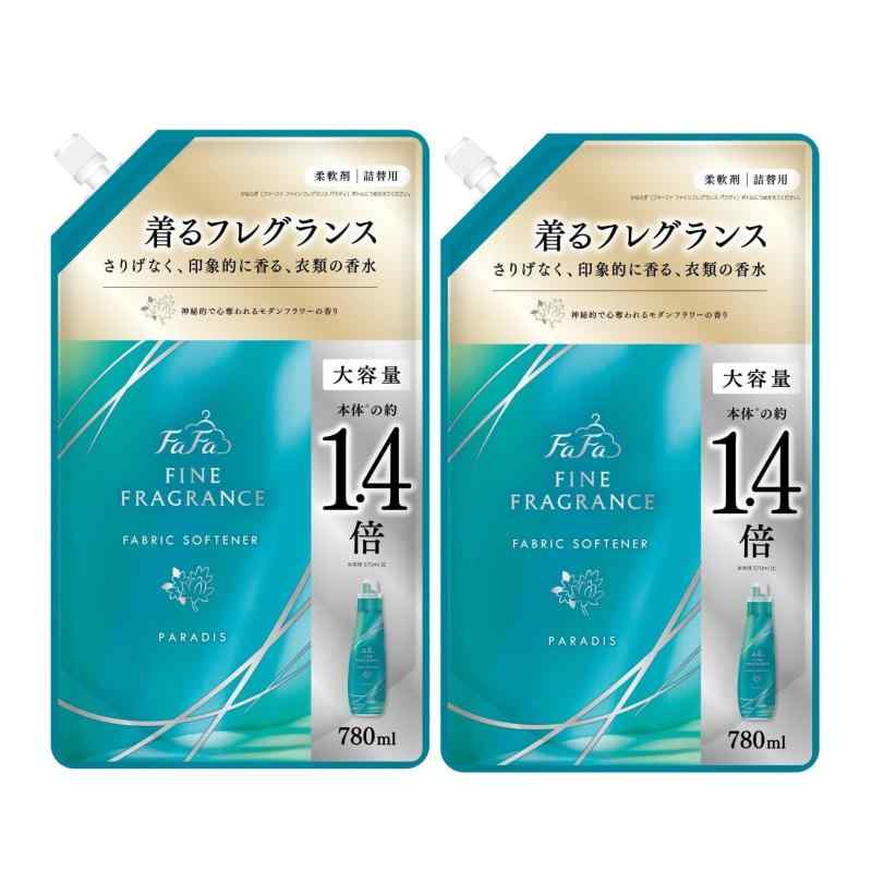 まとめ買いファーファ ファインフレグランス 柔軟剤 パラディ 780ml 詰替 大容量 モダンフラワーの香り×2素材・製造方法からこだわったプレミアム柔軟剤。心地よいモダンフラワーの香り。