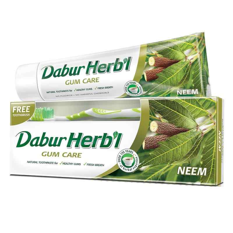 Dabur Herbal ニーム歯磨き粉、150 gm +歯ブラシの無料