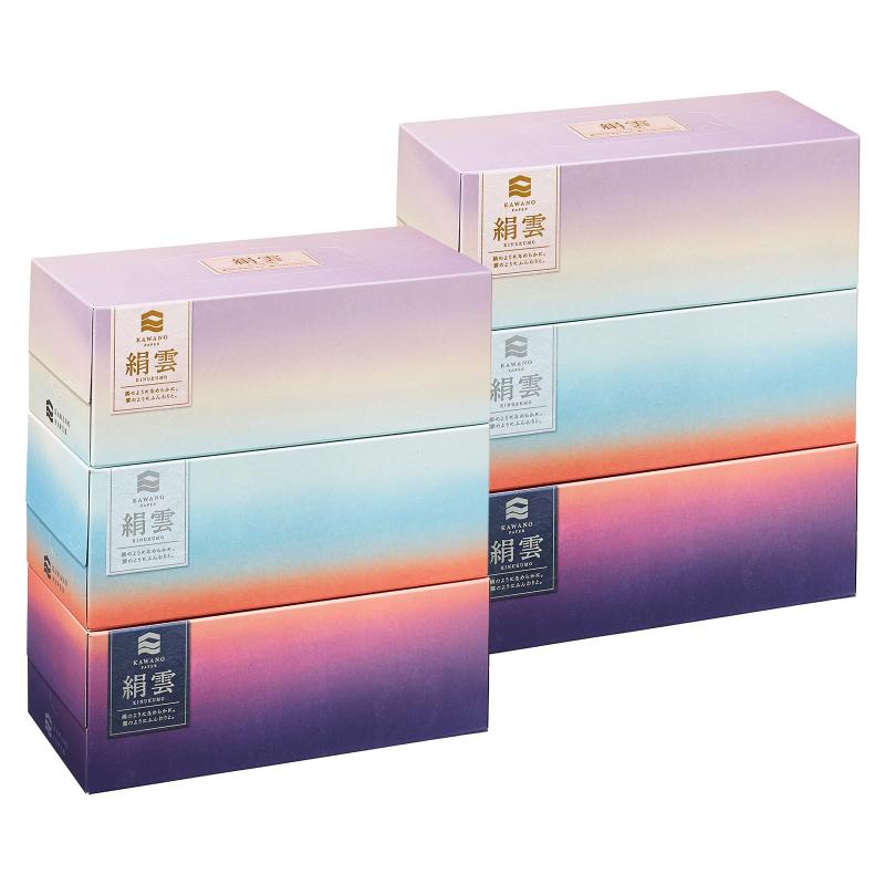 河野製紙 絹雲 新保湿ティシュ 3枚重ね 130組 3個入り×2パック河野製紙 新保湿ティッシュ 「絹雲」 3個入り×2パック（6箱）「絹雲」は、世界で初めて保湿ティシュを発明した河野製紙が、まだ見ぬ「次の心地よさ」をお客様にお届けするため...