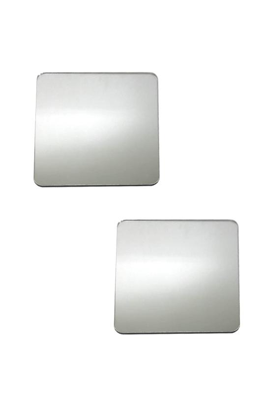 wumio シールミラー 5cm 2枚セット ミニ 鏡 ミラー コンパクト スマホ スマホケース 財布 手帳 メイク アイメイク 化粧直し はっきり キレイ2枚セットサイズ：縦5cm x 横5cm x 厚み1mm重さ：3g /個素材：アルミ...