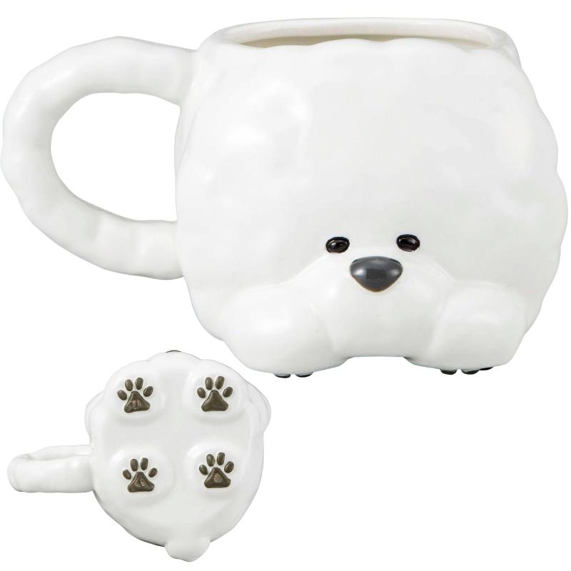 かわいい食器 モフまる肉球 マグカップ ビションフリーゼ ダイカット 動物 食器 誕生日プレゼント 犬 グッズ 忘年会 雑貨 白 約12×10×7cm 約320ml SAN4866商品サイズ:約12×10×7cm商品重量:約240g容量:約...