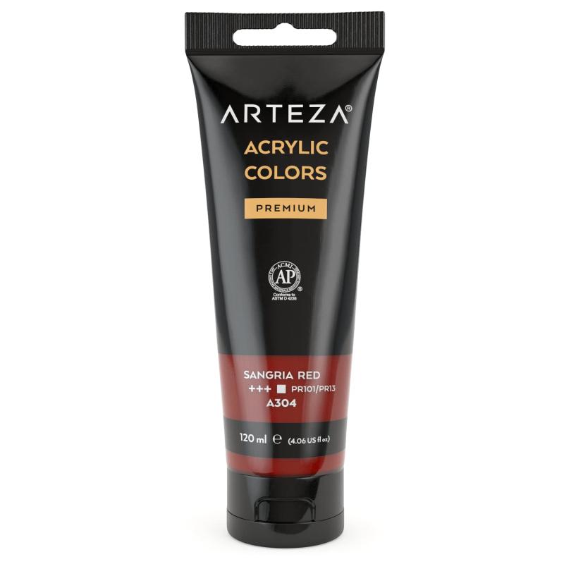 ARTEZA アートペイント サングリアレッド A151 ARTZ-8633鮮やかなアクリルカラー : アクリル画に不慣れであろうと、熟練したアーティストであろうと、このアクリルカラーは想像力に火をつけます。