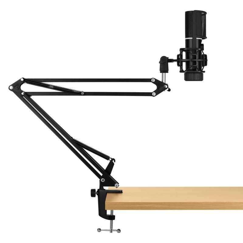 Streamplify ストリームプリファイ コンデンサーマイク MIC MOUNT ARM USB 単一指向性 カーディオイド 48kHz/16bit RGB/LEDライト クイックミュートボタン ヘッドホン出力 ポップガード マイクアー...