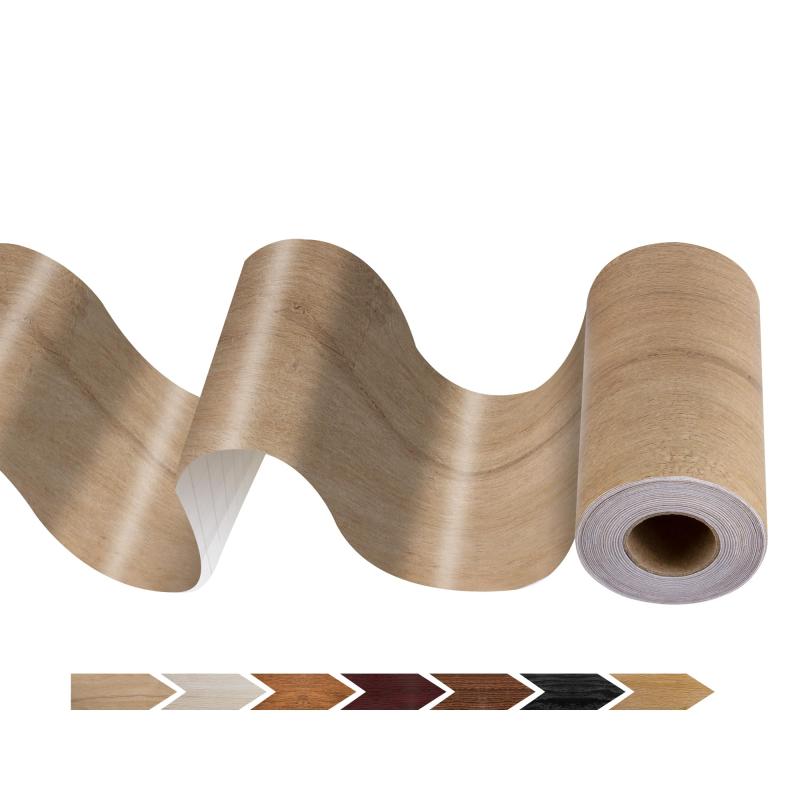 Self-Adhesive Masking Tape(10cm×1000cm), Wood Grain Wallpaper Sticker, Waterproof Wallpaper Repair Tape for Tables, Base...