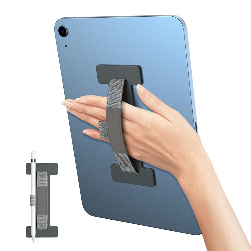 タブレット バンド タブレット ストラップ タブレットPC用安全ハンドストラップ ipad バンド ipad mini バンド ペンホルダー付き 粘着式 片手持ち 落下防止 薄型 6-11インチ対応 iPad/iPad Mini/i