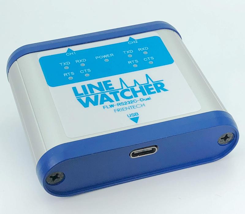 LINE WATCHER RS-232Cラインモニター FLW-RS232C-Dual フレンテック2ch同時モニター　/　2ch独立した通信速度業界最小2chがコンパクトRS-232Cラインモニター